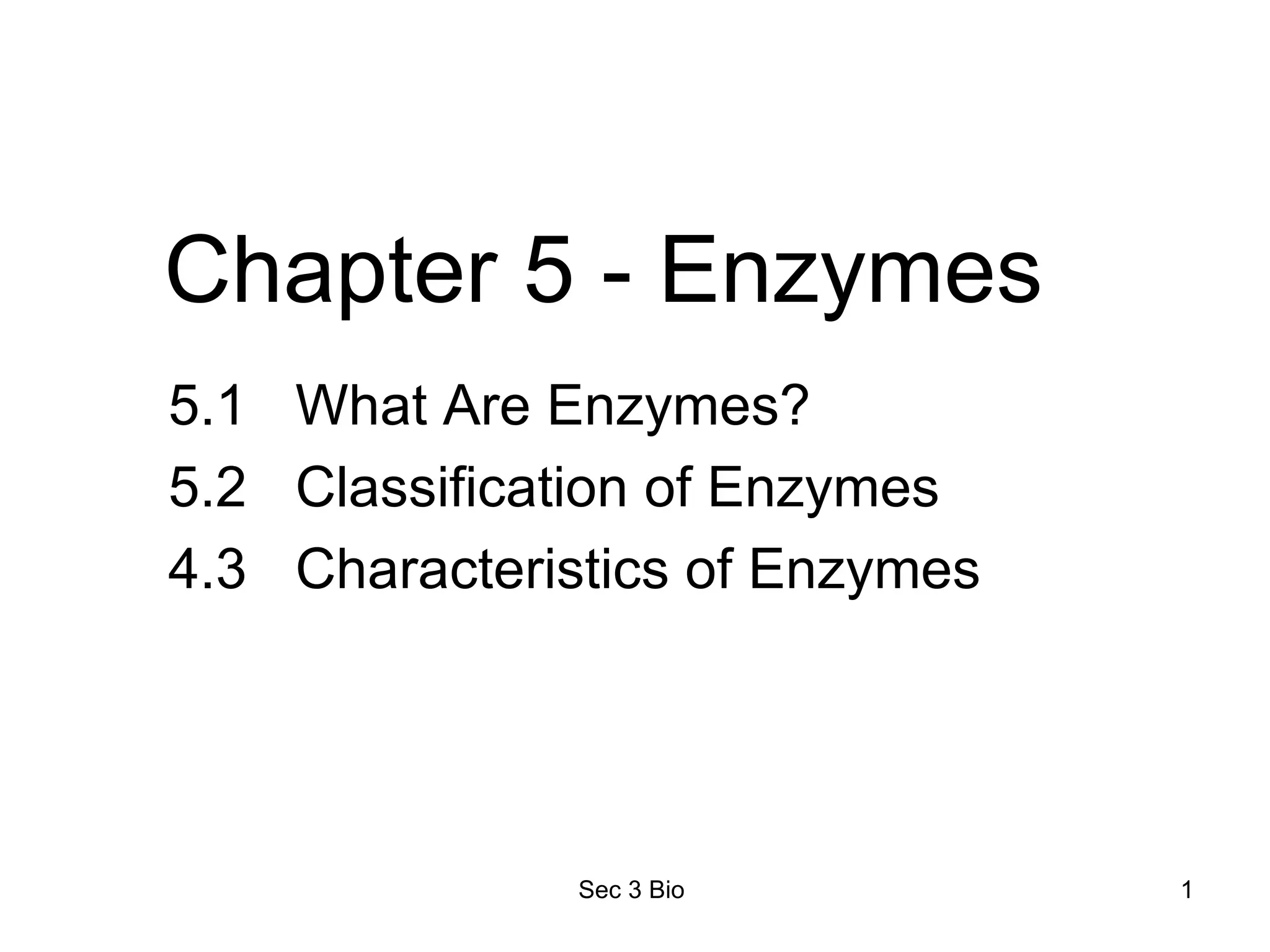 Chapter 5 enzymes | PPT | Chemistry | Science