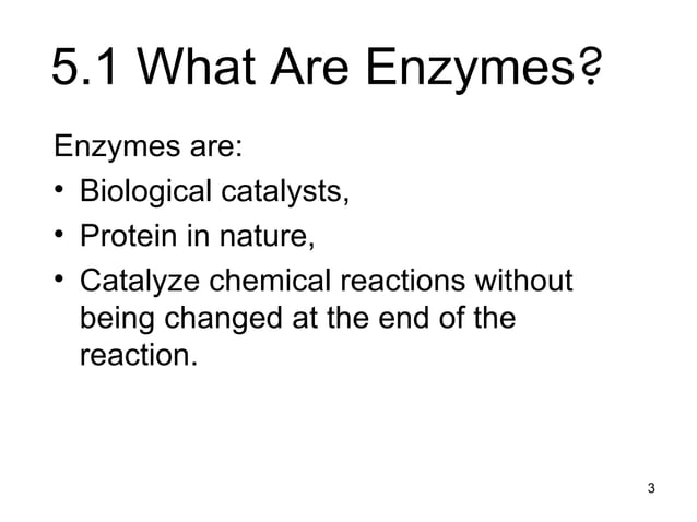 Chapter 5 enzymes | PPT | Chemistry | Science