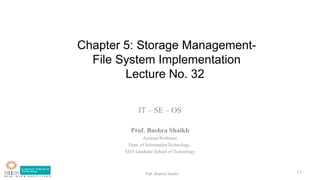 chapter5-file system implementation.ppt | Operating Systems | Computer Software and Applications
