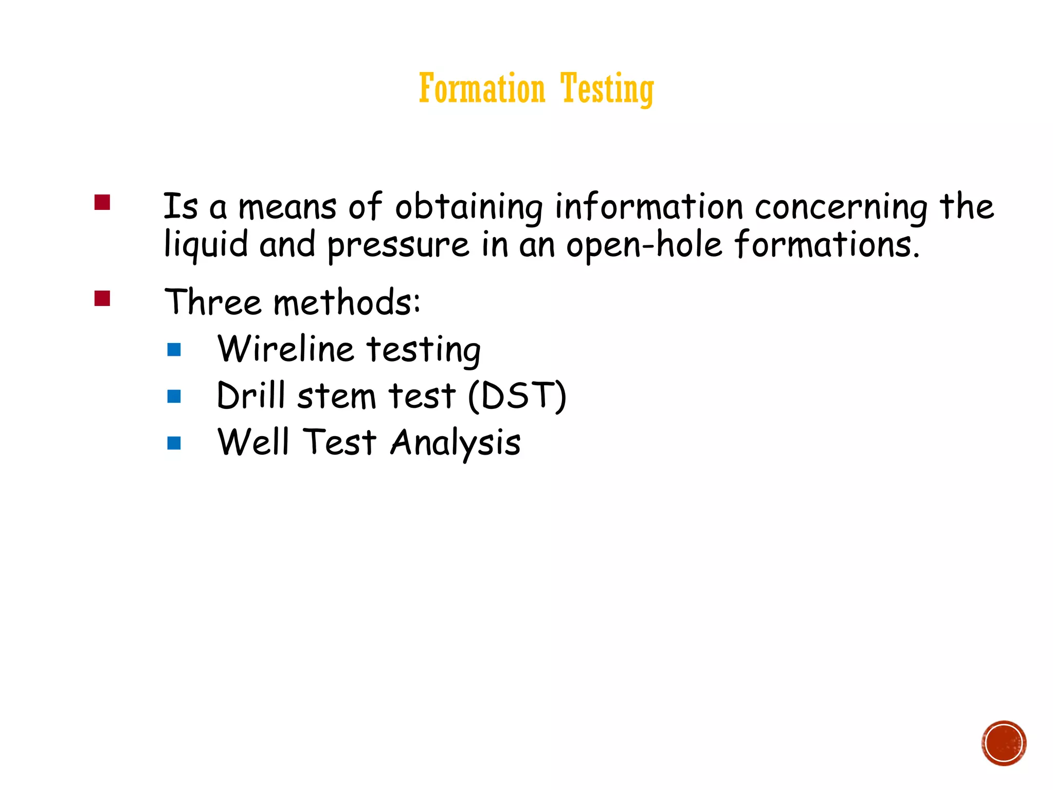 Formation evaluation | PPT