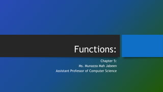 Functions | PPT
