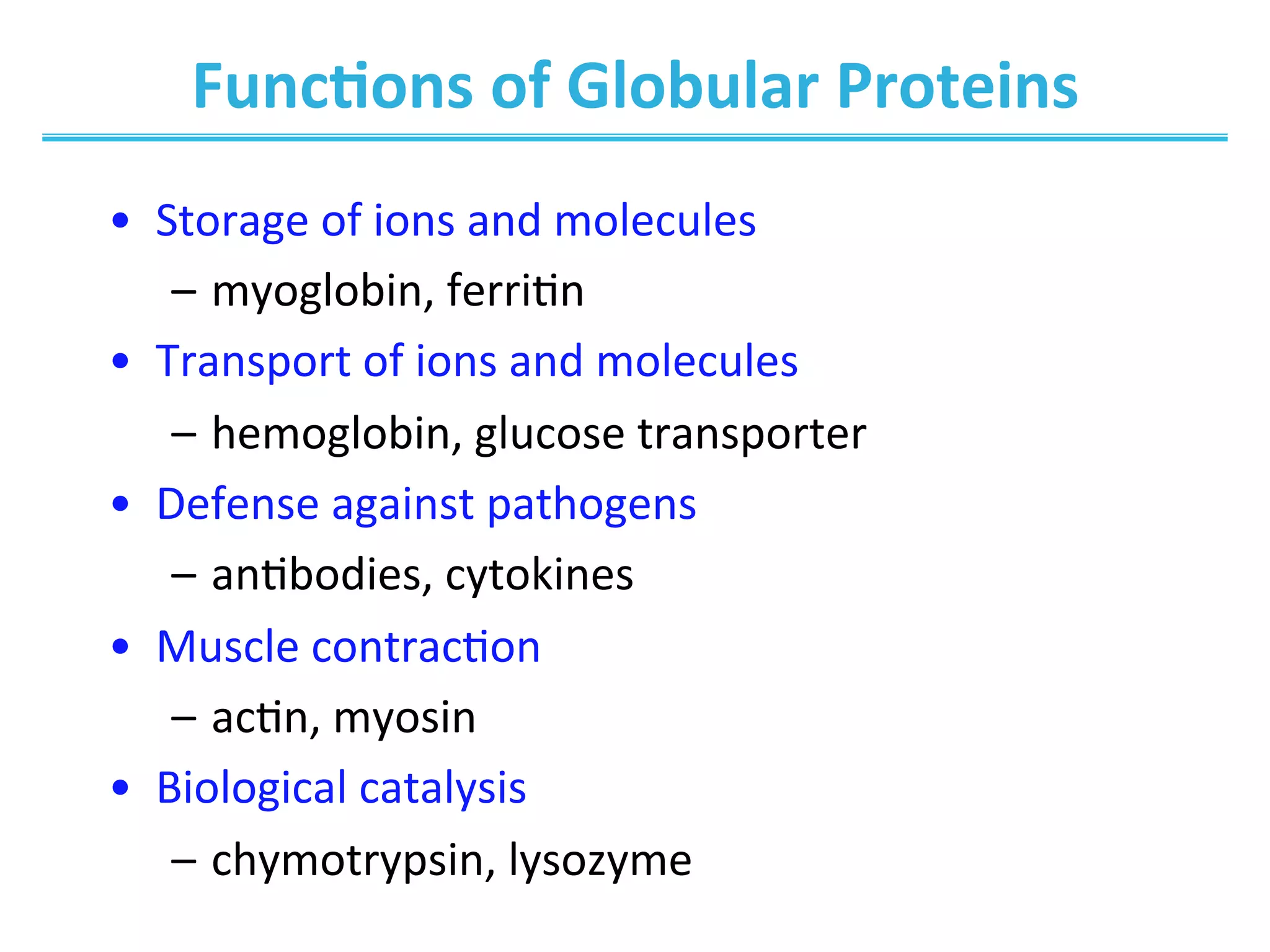 Chapter 5 globularproteins - Biochemistry | PDF