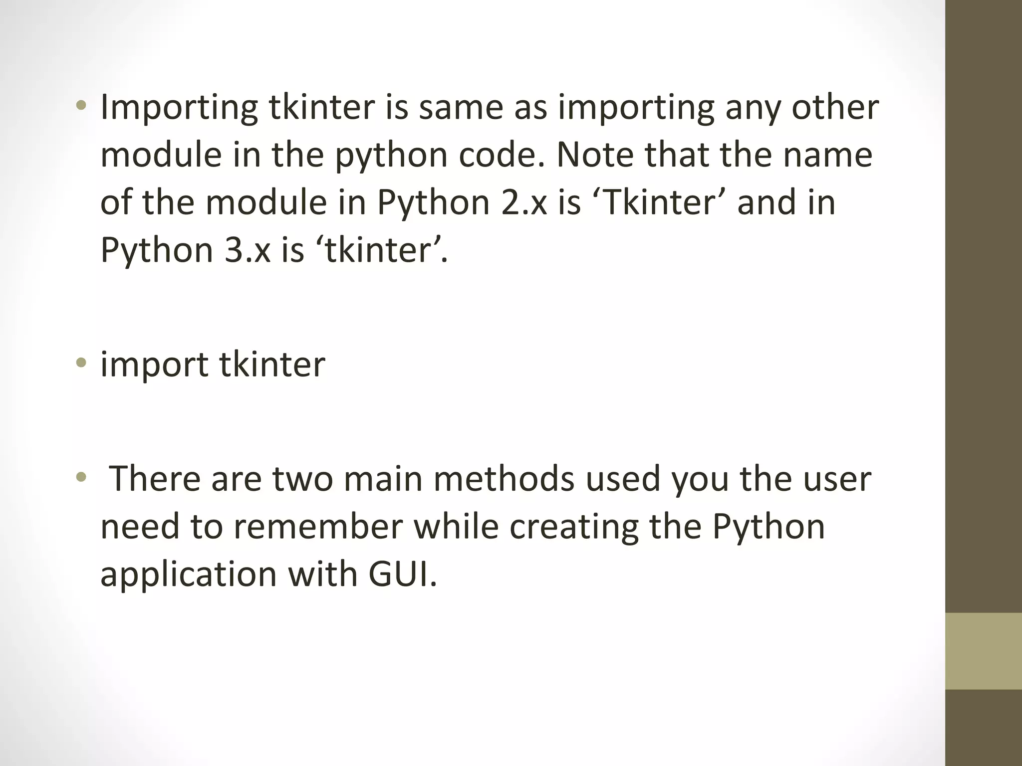 PYTHON - EXTRA Chapter GUI - MAULIK BORSANIYA | PPTX | Computing | Technology & Computing