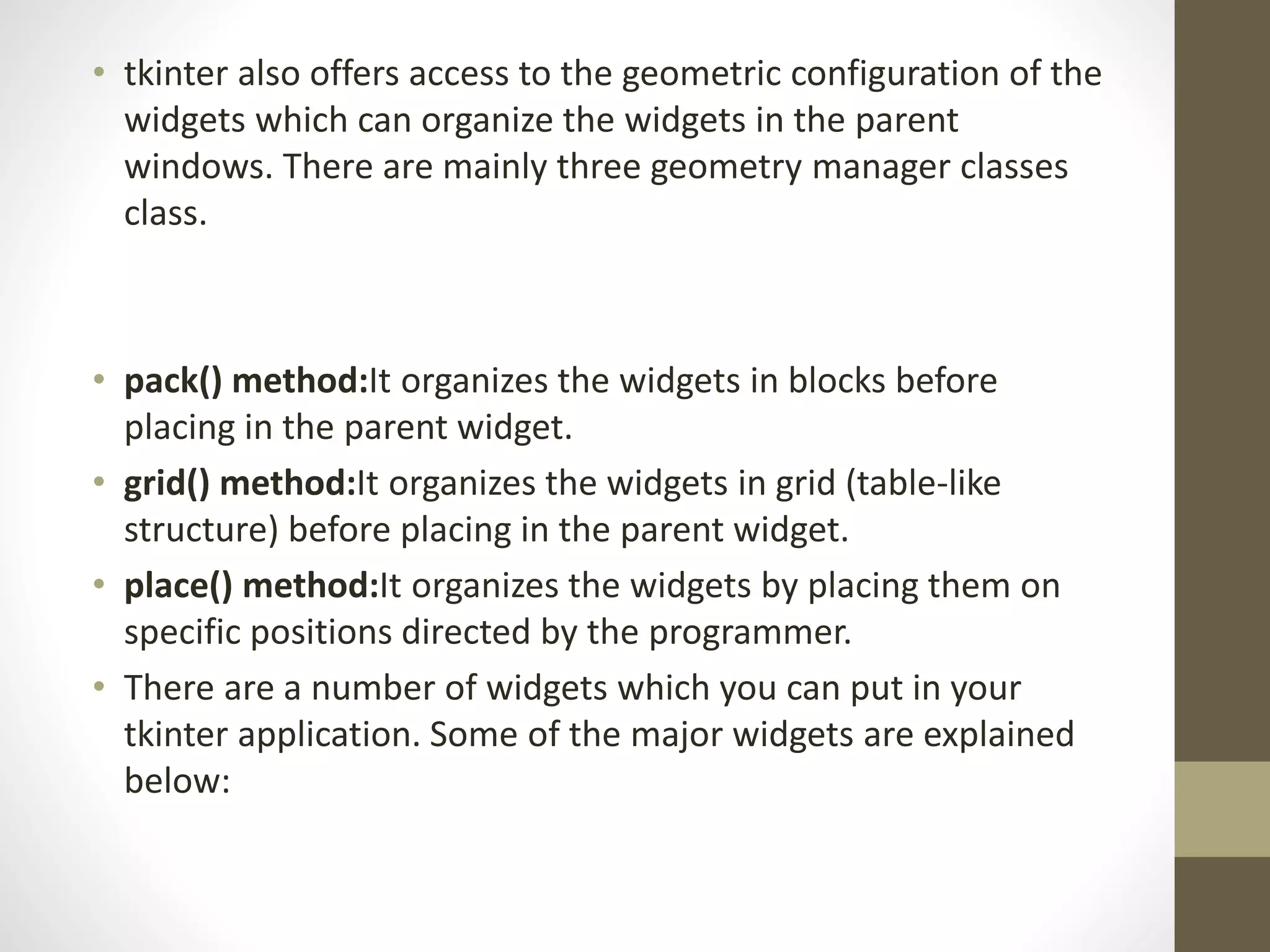 PYTHON - EXTRA Chapter GUI - MAULIK BORSANIYA | PPTX | Computing | Technology & Computing