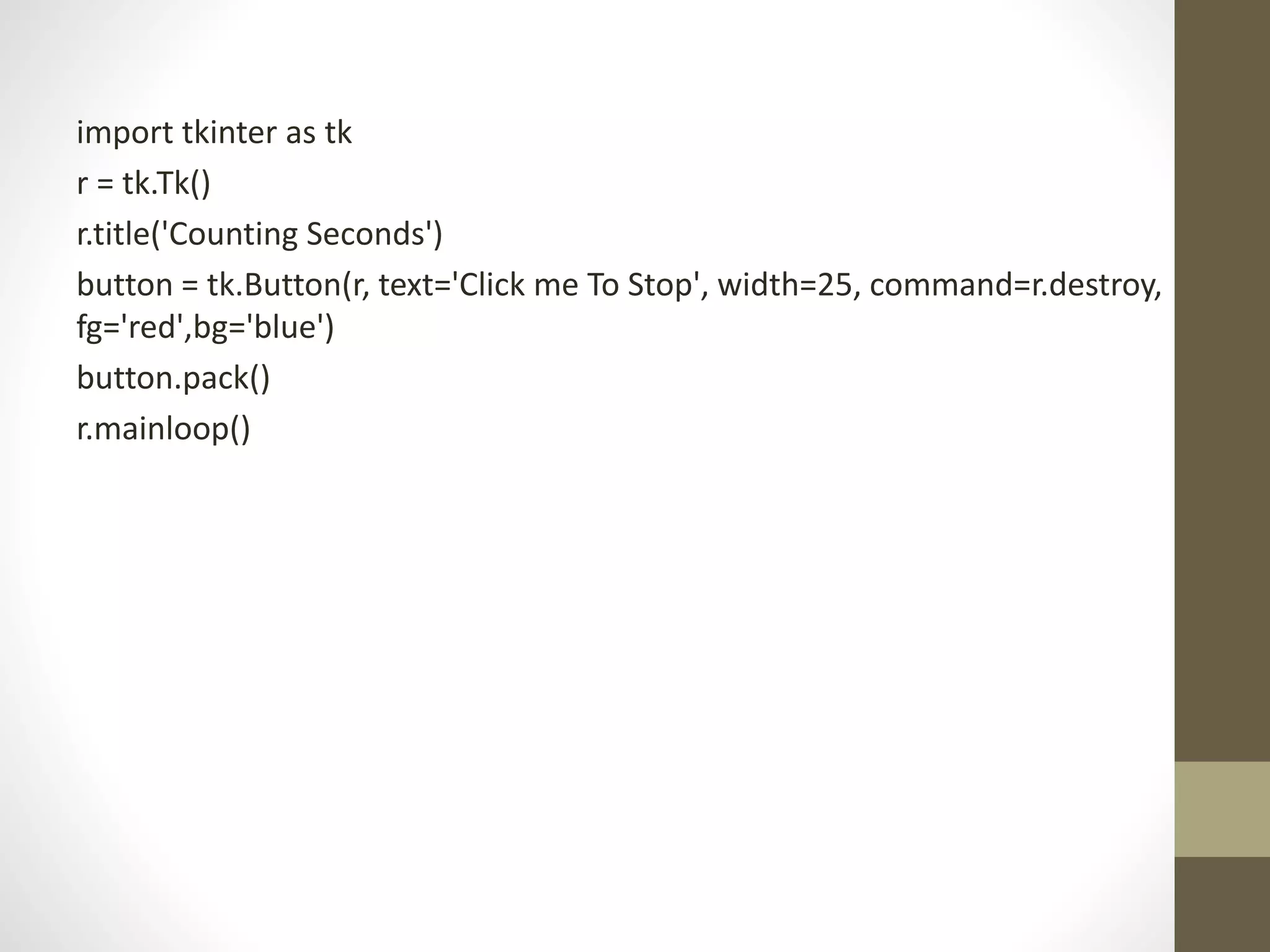 PYTHON - EXTRA Chapter GUI - MAULIK BORSANIYA | PPTX | Computing ...