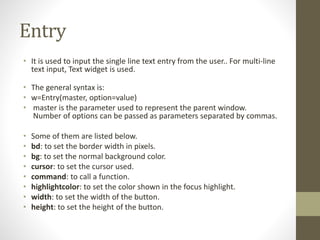 PYTHON - EXTRA Chapter GUI - MAULIK BORSANIYA | PPTX | Computing ...