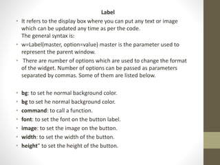 PYTHON - EXTRA Chapter GUI - MAULIK BORSANIYA | PPTX | Computing ...