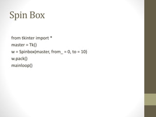 PYTHON - EXTRA Chapter GUI - MAULIK BORSANIYA | PPTX | Computing | Technology & Computing