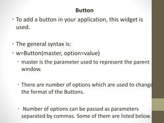 PYTHON - EXTRA Chapter GUI - MAULIK BORSANIYA | PPTX | Computing ...