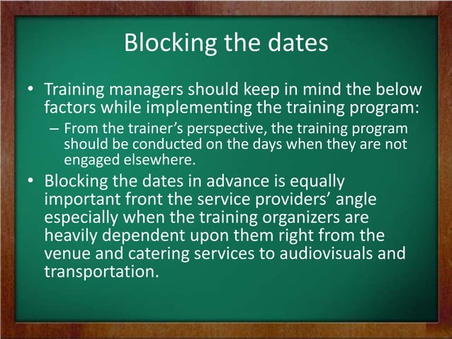 Implementing Training Programs | PPTX | Business Administration | Business