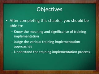 Implementing Training Programs | PPTX