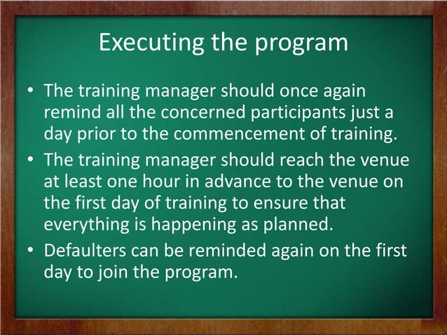 Implementing Training Programs | PPTX | Business Administration | Business