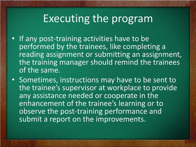 Implementing Training Programs | PPTX | Business Administration | Business