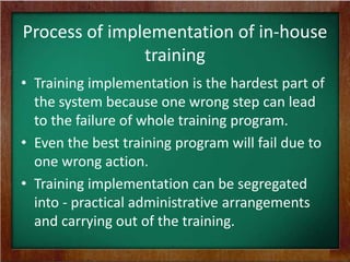Implementing Training Programs | PPTX