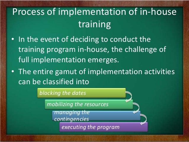 Implementing Training Programs