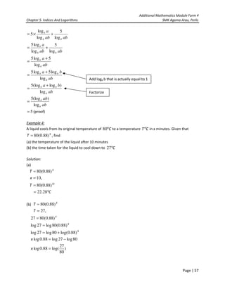 Chapter 5 indices & logarithms | PDF