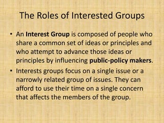 Chapter 5 interests groups (1) | PPTX