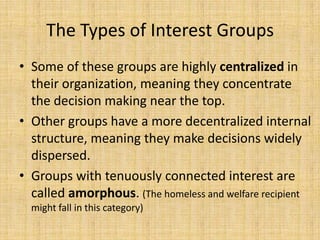 Chapter 5 interests groups (1) | PPTX