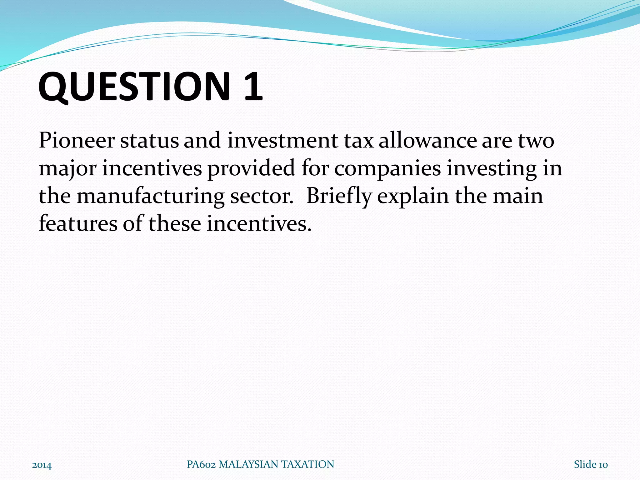 Chapter 5 investment incentives | PPTX