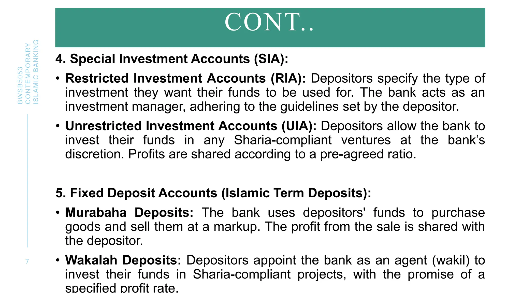 CHAPTER 5 - Islamic Banking Sources and Uses of Funds | PPTX