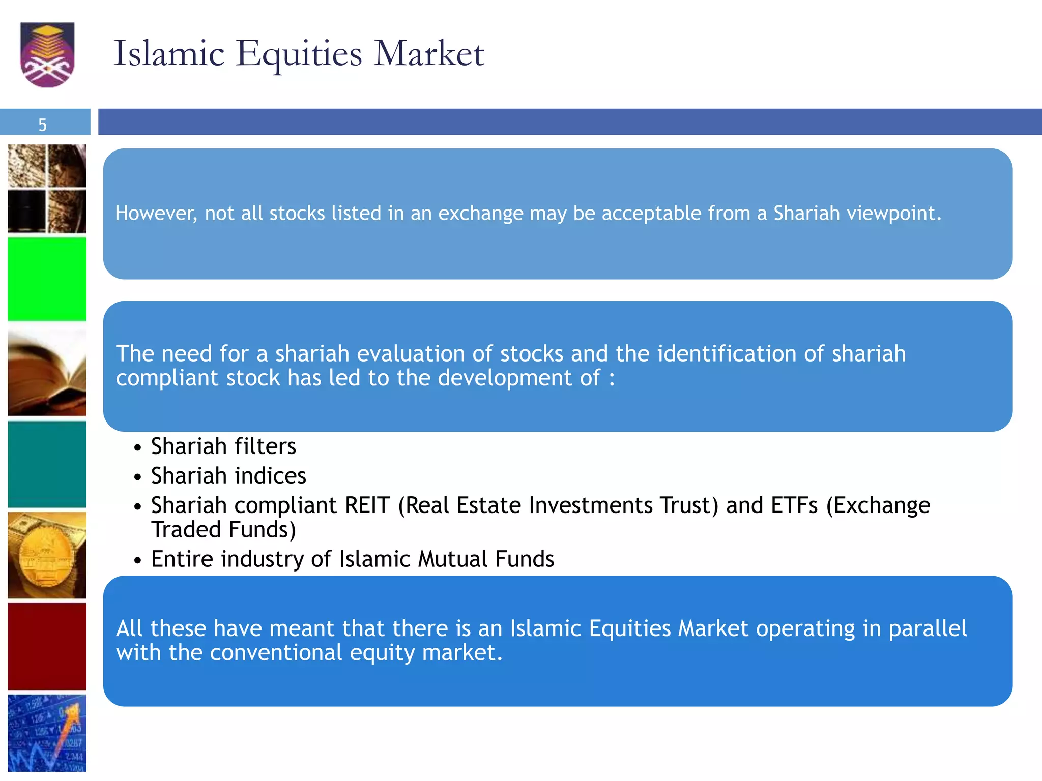Chapter 5 Islamic Equities Market | PPTX