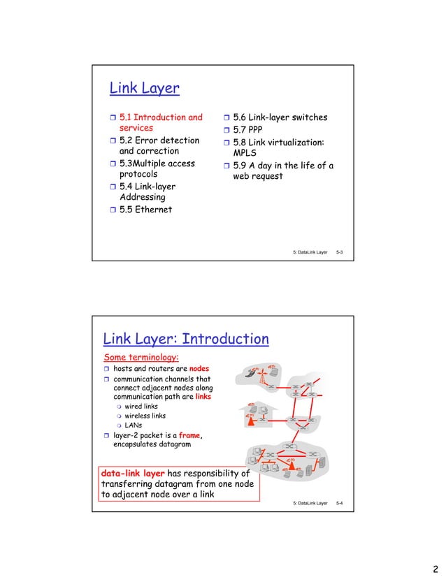 Chapter5 link layer and la ns | PDF