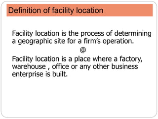 Chapter 5 location - 1st | PPT
