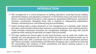 CHAPTER 5 - MANAGING BANK RISK FOR ISLAMIC BANK | PPT