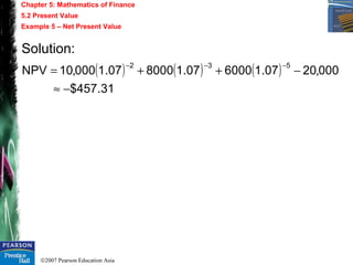Chapter 5 - Mathematics of Finance | PPT