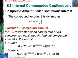 Chapter 5 - Mathematics of Finance | PPT