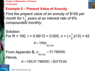 Chapter 5 - Mathematics of Finance | PPT