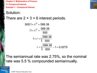 Chapter 5 - Mathematics of Finance | PPT