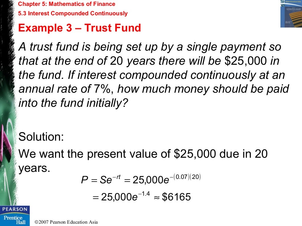 Chapter 5 - Mathematics of Finance