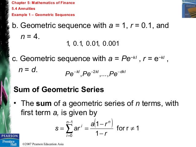 Chapter 5 - Mathematics of Finance