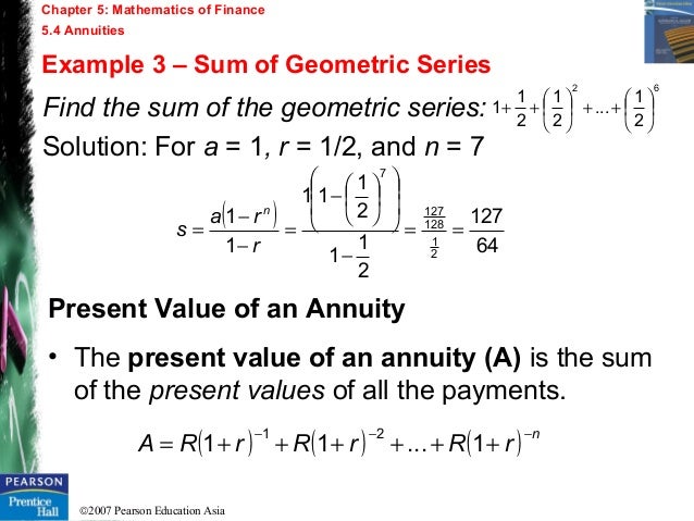 Chapter 5 - Mathematics of Finance