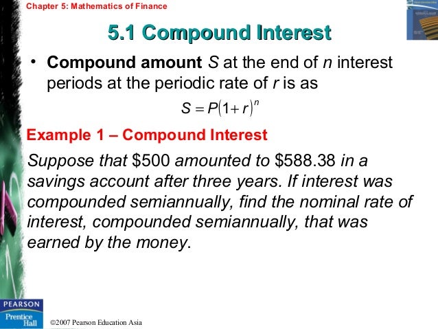 Chapter 5 - Mathematics of Finance
