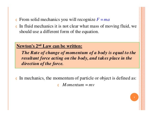 Chapter 5 momentum equation and its applications chapter-5-momentum-equation-and-its-applications