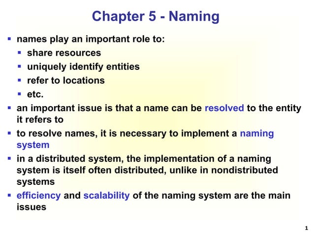 Chapter 5-Naming in distributed system.pptx | Computer Networking ...