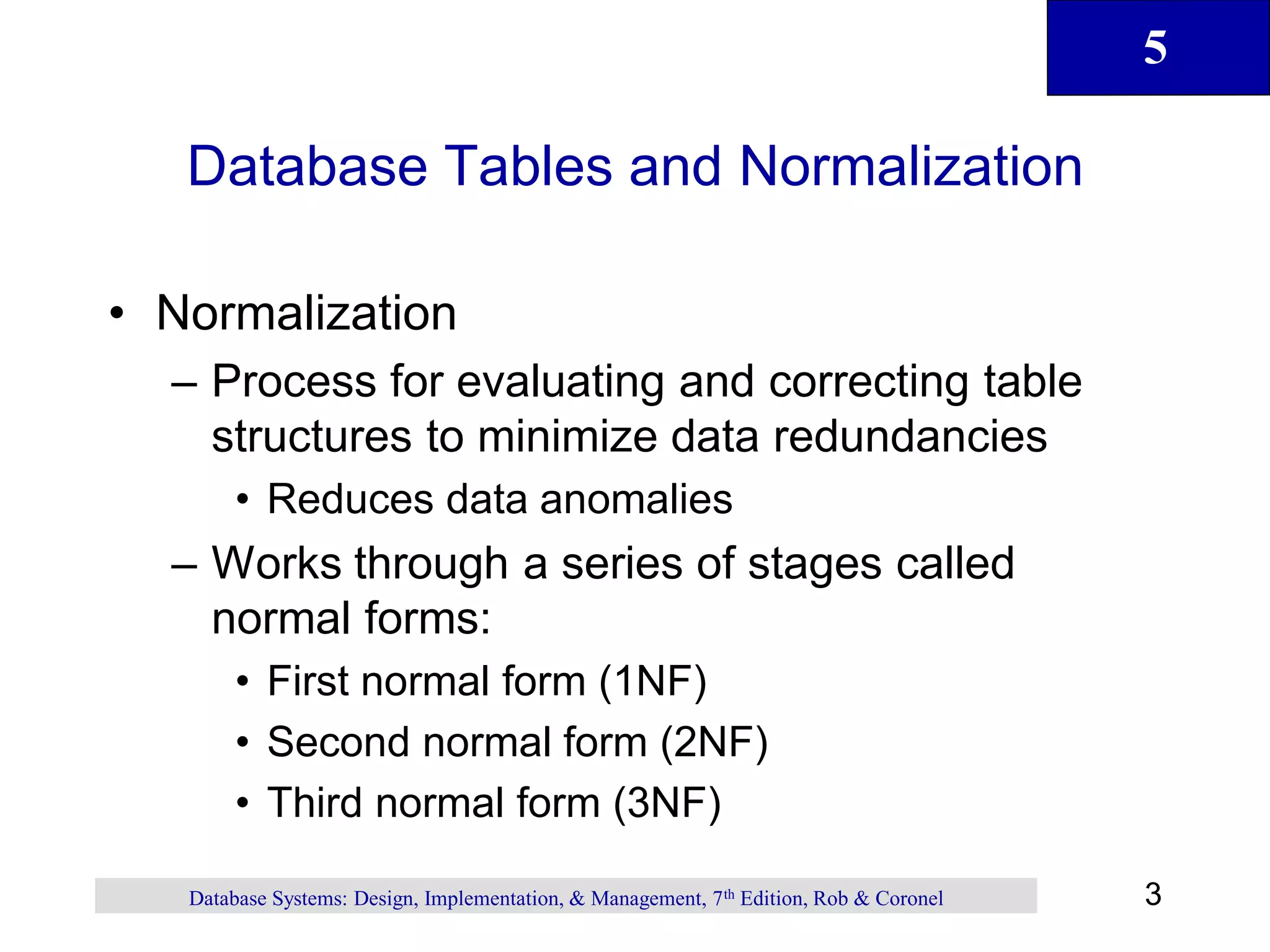 Chapter 5 Normalization Of Database Tablespdf 9673