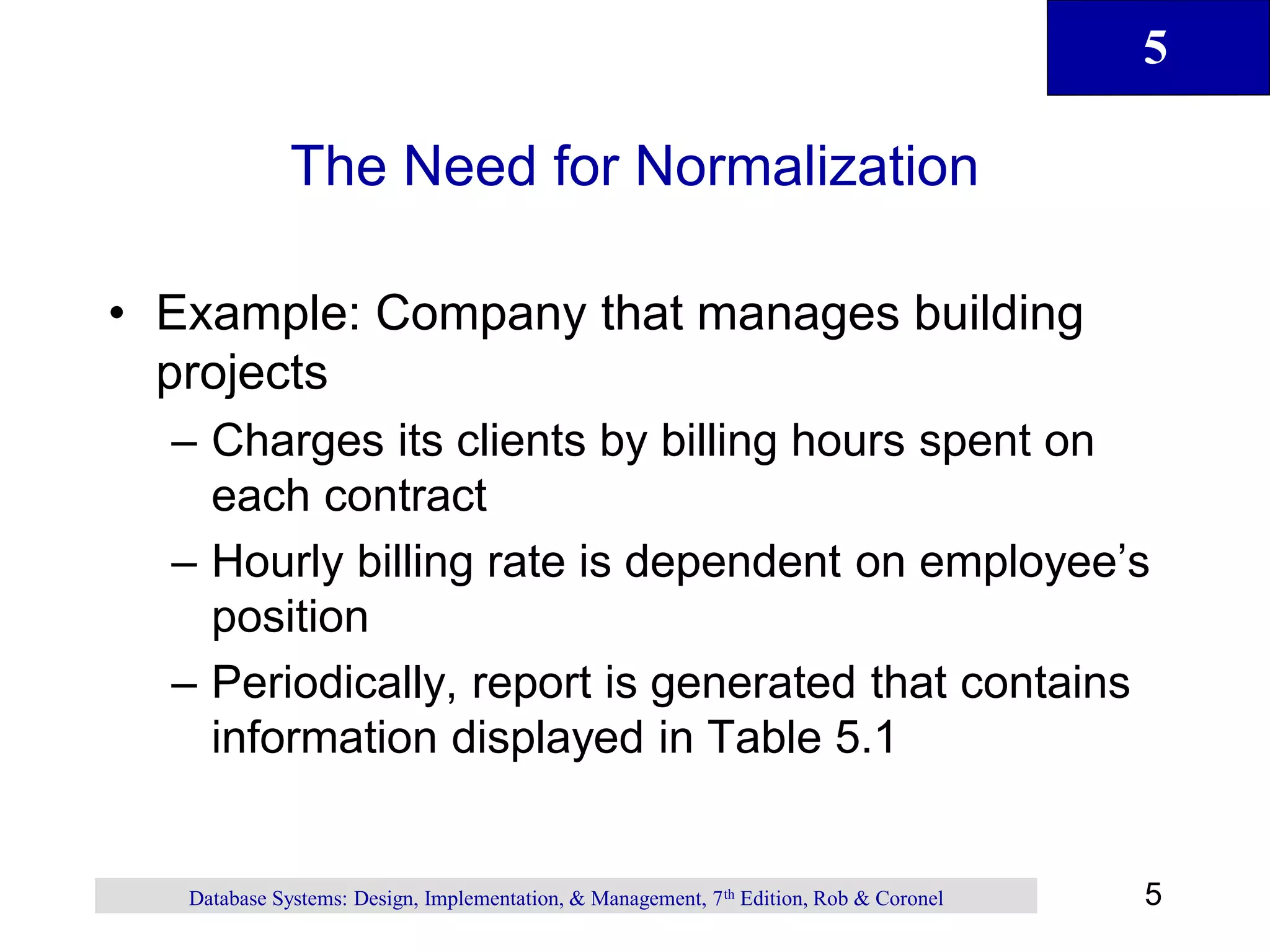 Chapter 5 Normalization Of Database Tables Pdf Databases Computer