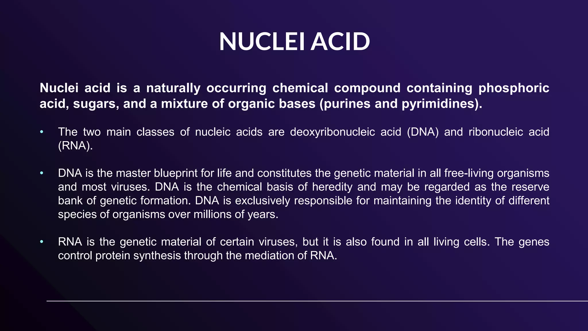 Nucleic Acid | PPTX | Biological Sciences | Science