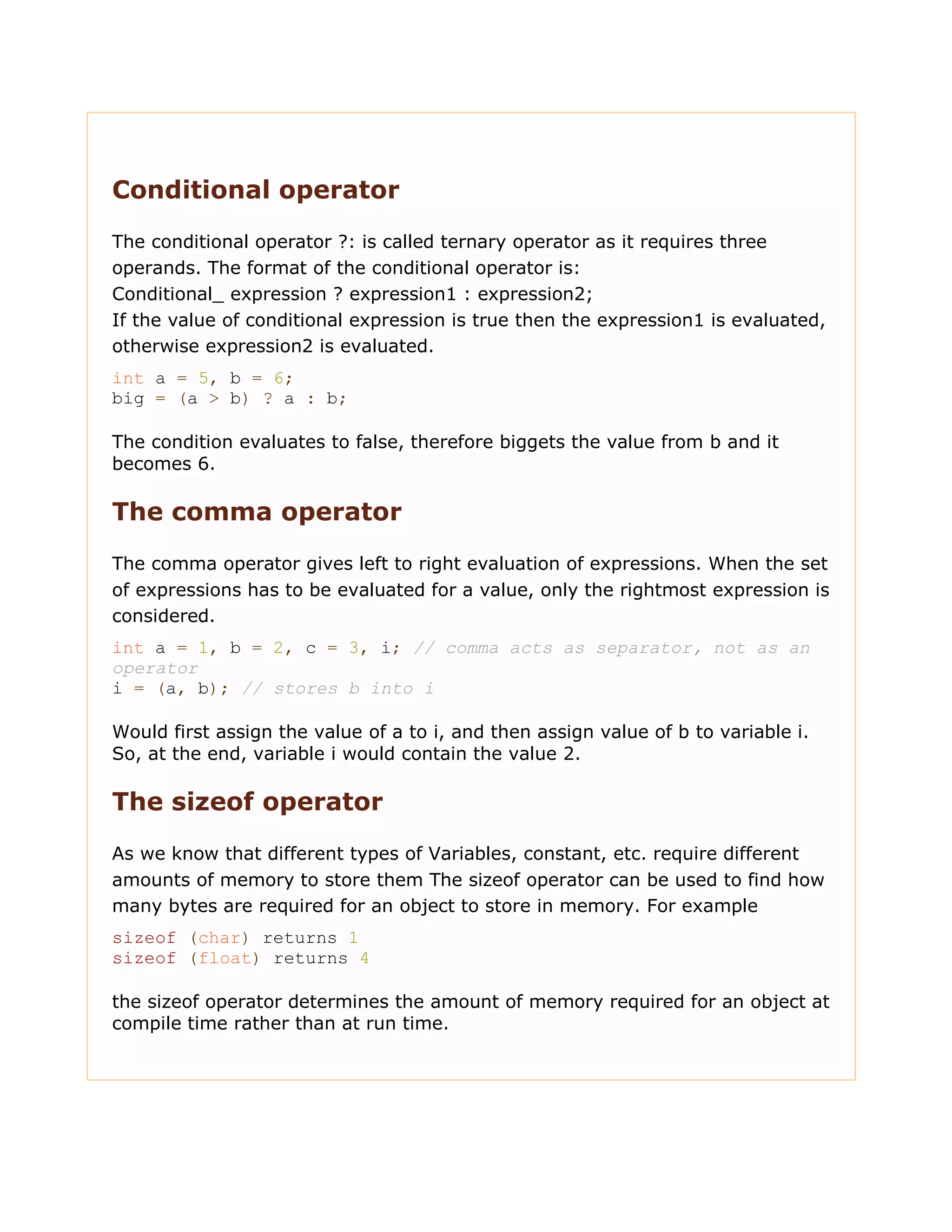Chapter 5 - Operators in C++ | PDF