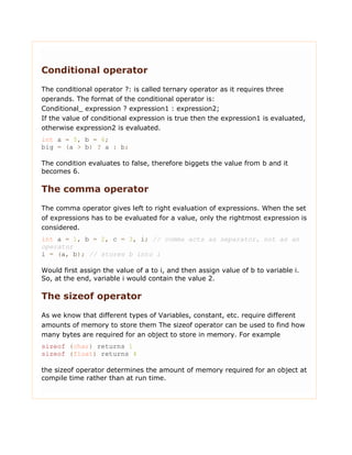 Chapter 5 - Operators in C++ | PDF