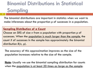 Chapter 5 part2- Sampling Distributions for Counts and Proportions ...