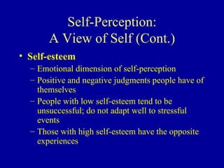 Perception, Attitudes, and Personality | PPT