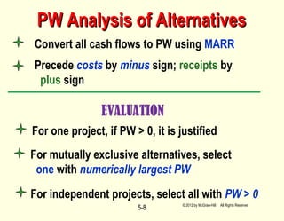 Chapter 5 present worth analysis -with examples | PPT