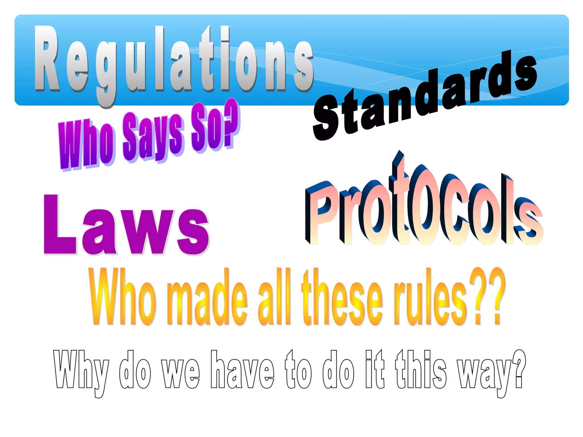 Chapter 5 regulations and standards | PPT