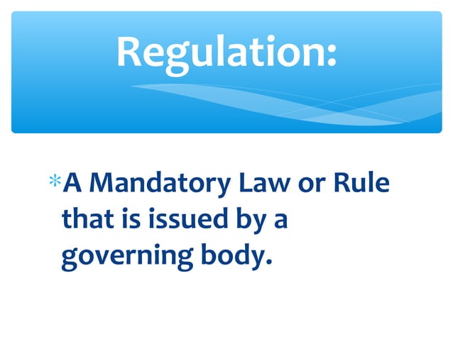 Chapter 5 regulations and standards | PPT