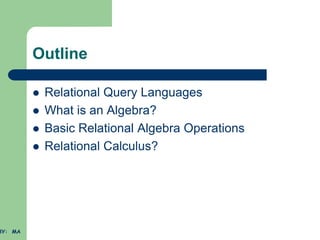 chapter 5-Relational Algebra and calculus.ppt | Databases | Computer Software and Applications