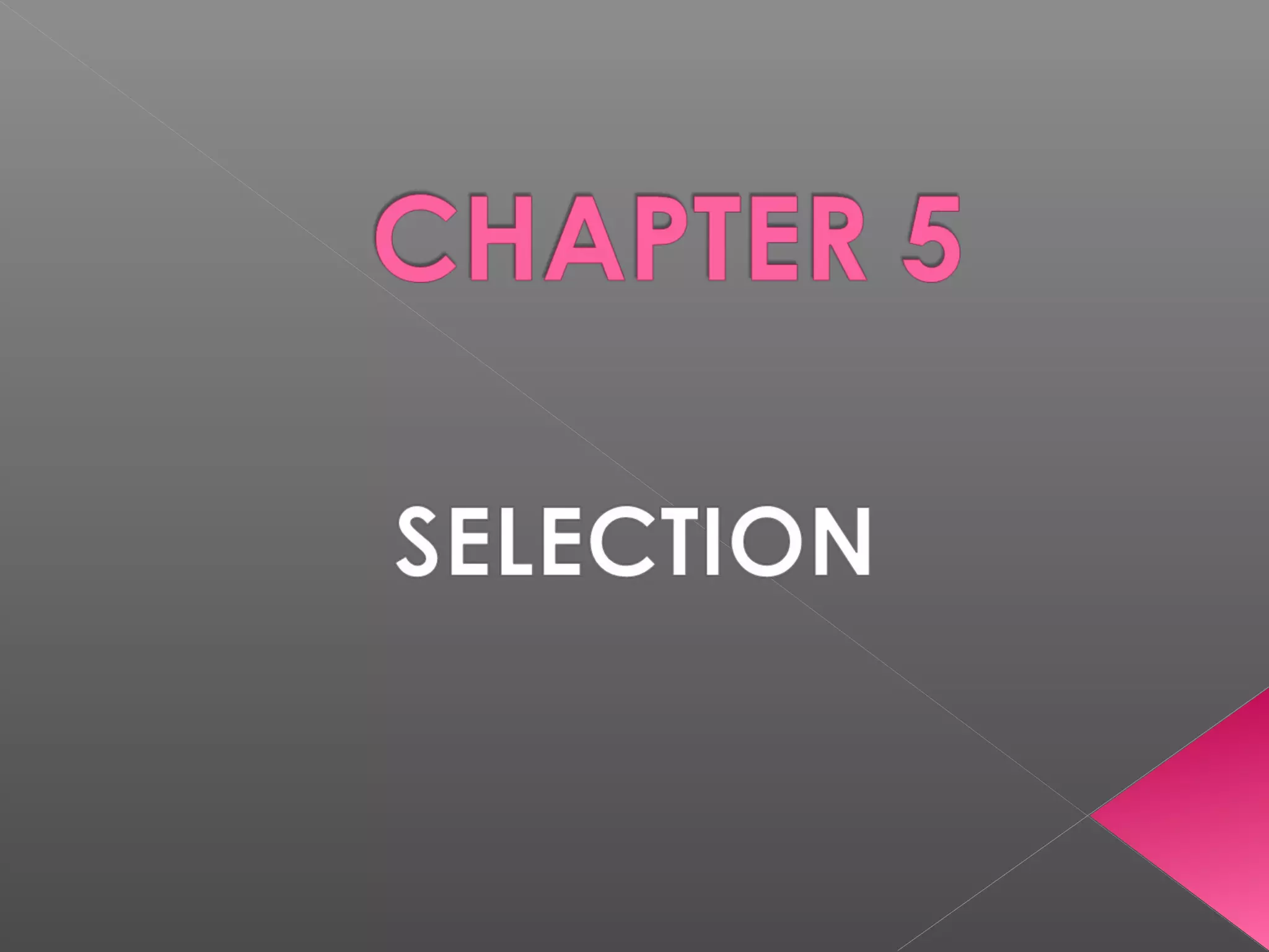 BFT223: Chapter 5 selection | PPT
